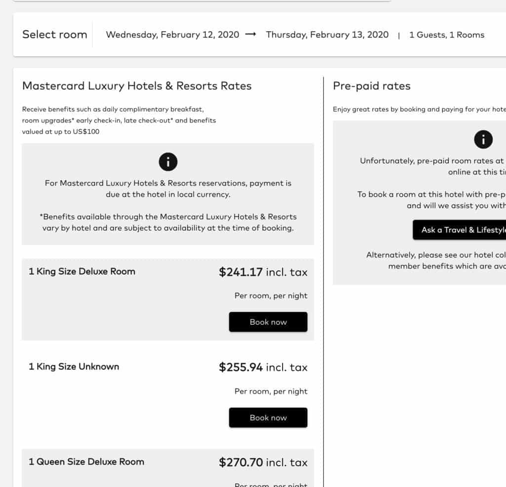 Best World Elite Mastercard Benefit: Travel Booking portal