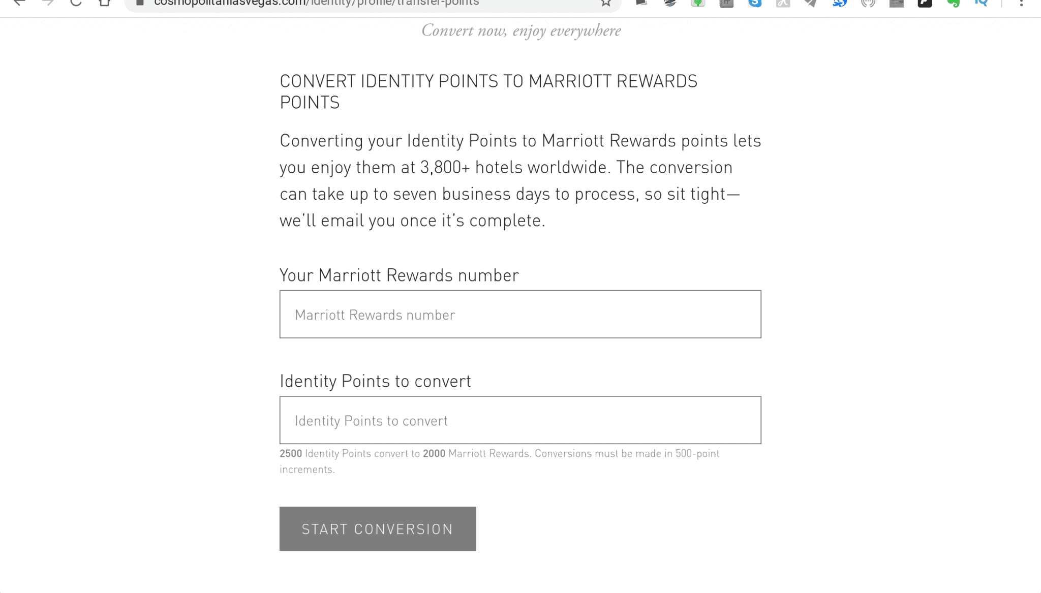 Marriott Rewards Partnership Vegas Cosmopolitan Maximize: Bougie Miles